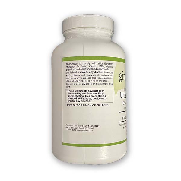 Gino's Nutrition Max. Potency Ultra Omega-3 - 120 Capsules - Gino's ...