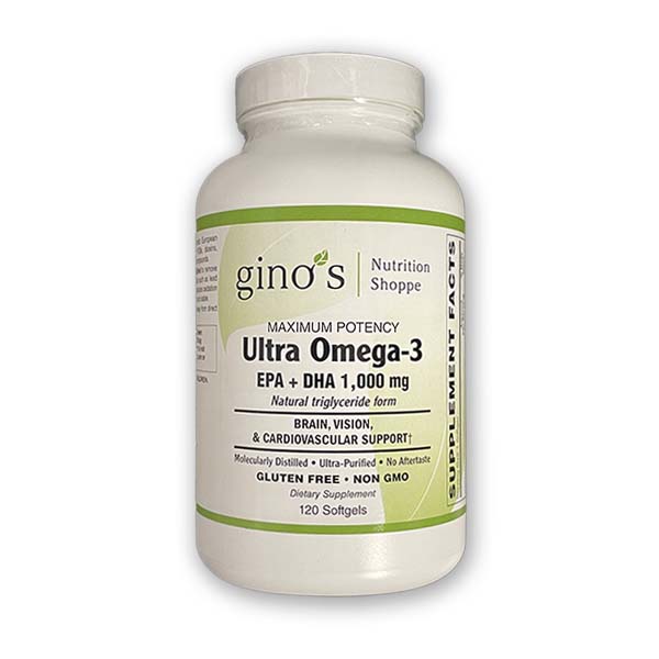 Gino's Nutrition Max. Potency Ultra Omega-3 - 120 Capsules - Gino's ...