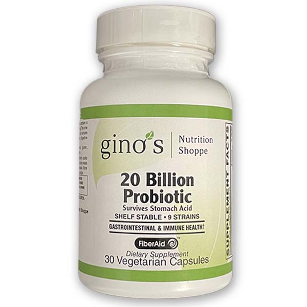 Gino's Nutrition 20 Billion Probiotic - 30 Capsules