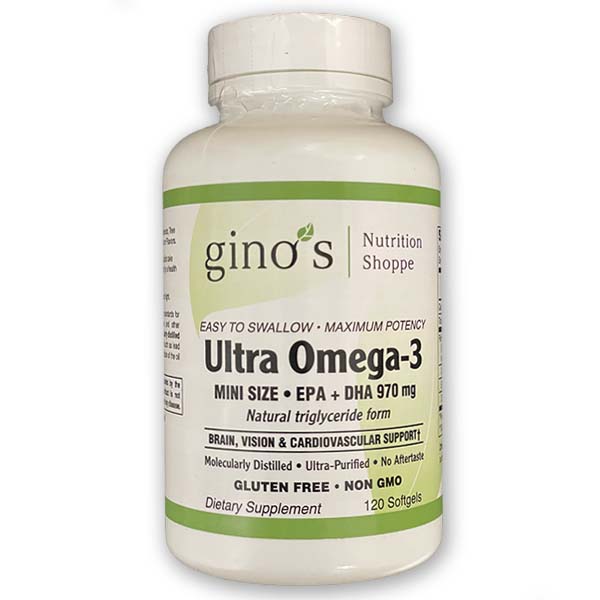 Gino's Nutrition Ultra Omega-3 Mini Size - 120 Softgels
