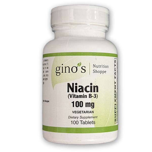 Gino's Nutrition Niacin - 100mg - 100 Tab